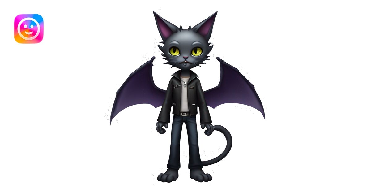 Cute edgy cool vampiric dark eldritch fantasy cat-vernid-Fakémon ...