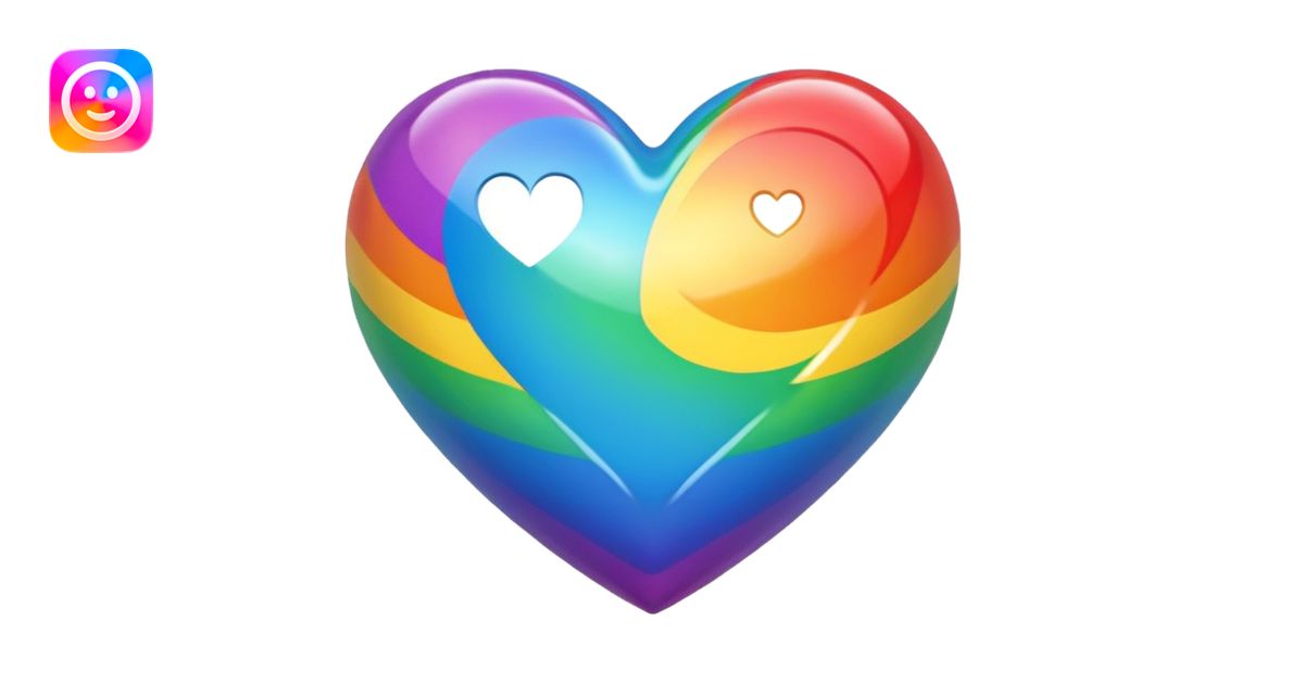 Rainbow heart emoji | AI Emoji Generator