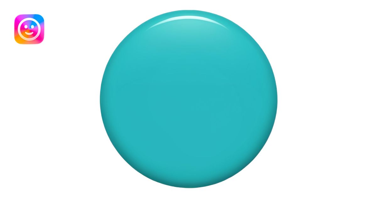 turquoise circle emoji | AI Emoji Generator