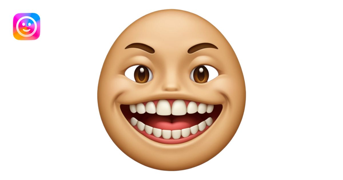 realistic grinding teeth emoji with their mouth lcosed emoji | AI Emoji ...