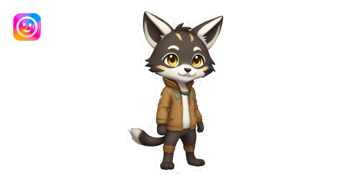 Kemono-style, Chibi, Anthro-Fur-Sona-Fakémon, clothing, Full Body emoji ...