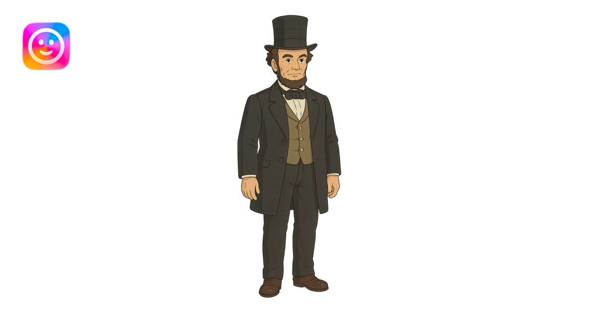 The full body of a US government politician or president from the 1850s ...