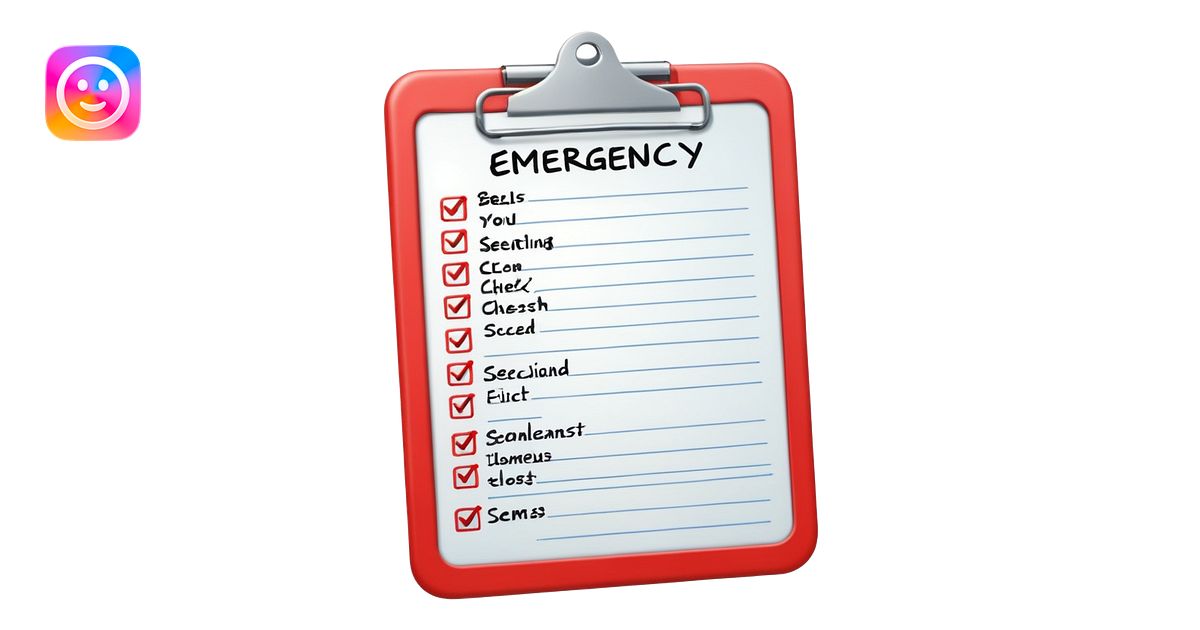emergency checklist emoji | AI Emoji Generator