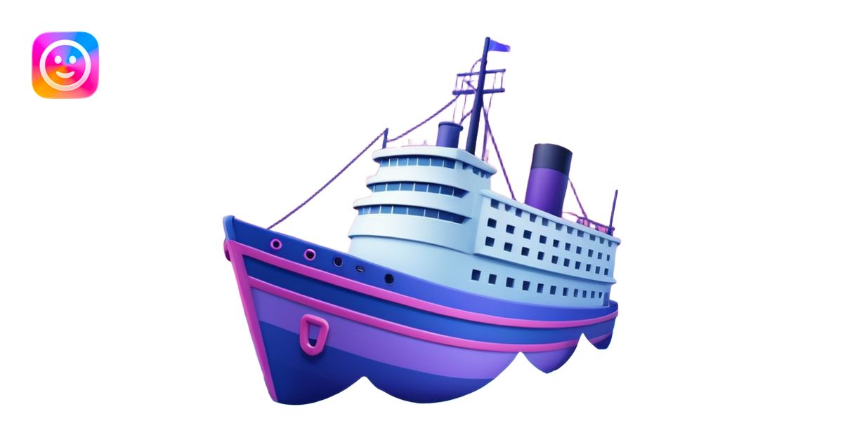 sinking ship in figma colours emoji | AI Emoji Generator