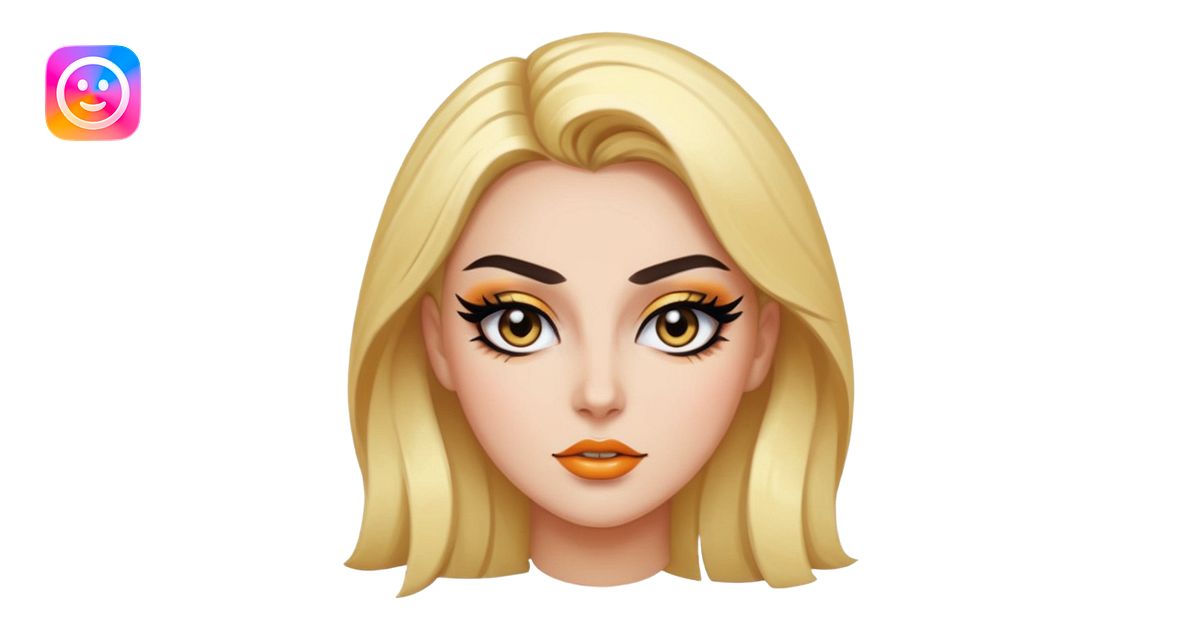 slay emoji with sharp eyeliner, bold expression, diva energy, aesthetic ...