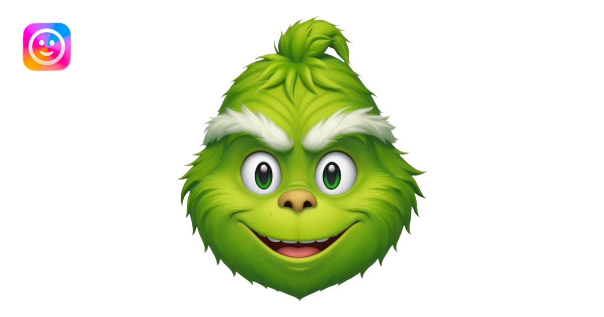 the grinch face smiling emoji emoji | AI Emoji Generator