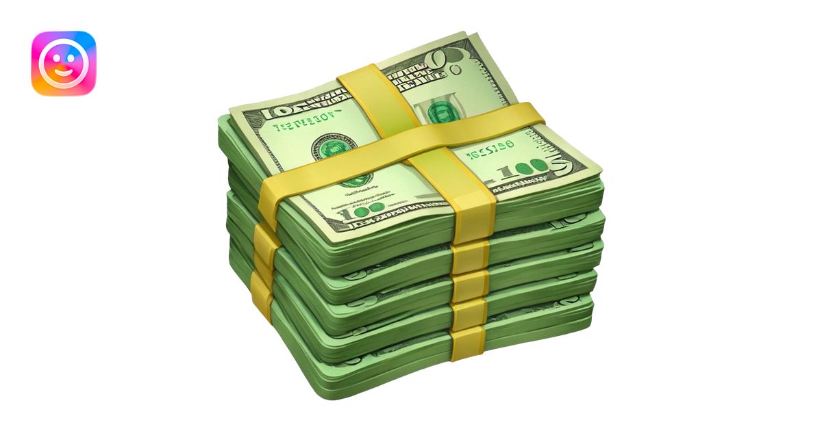 a second hand item to be sold, cash notes, transactions, emoji | AI ...