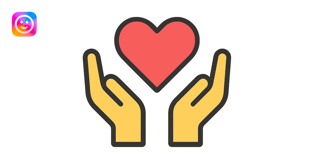 NGO symbol, hands holding a heart, friendly universal style icon | AI ...