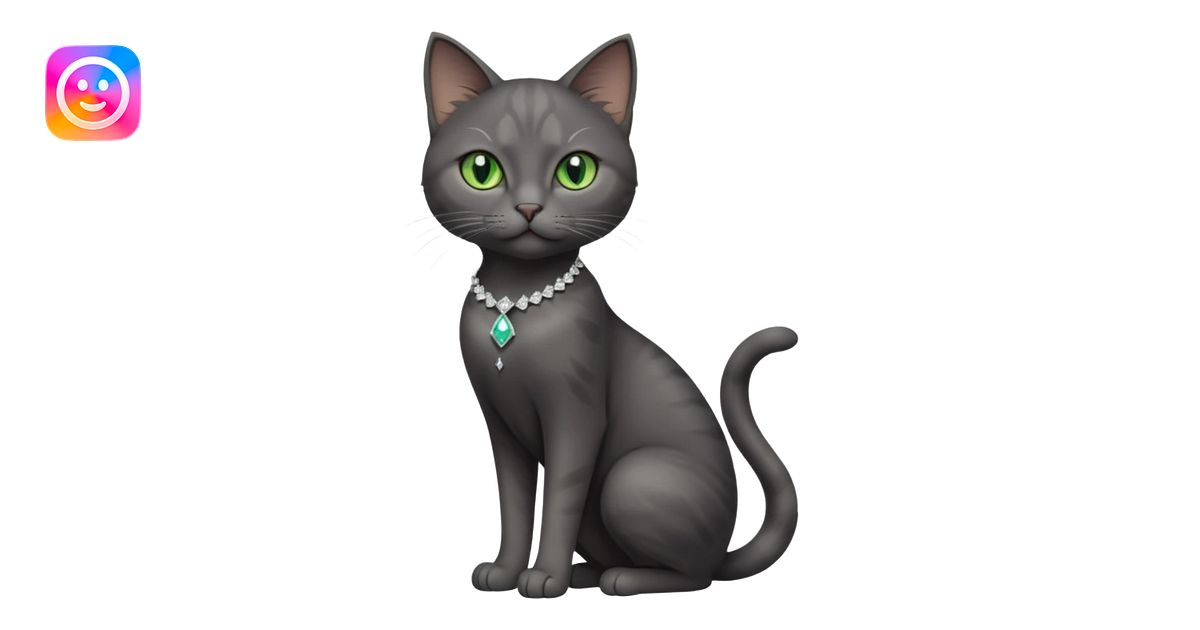 full body view of beautiful female dark grey cat with green eyes, white ...