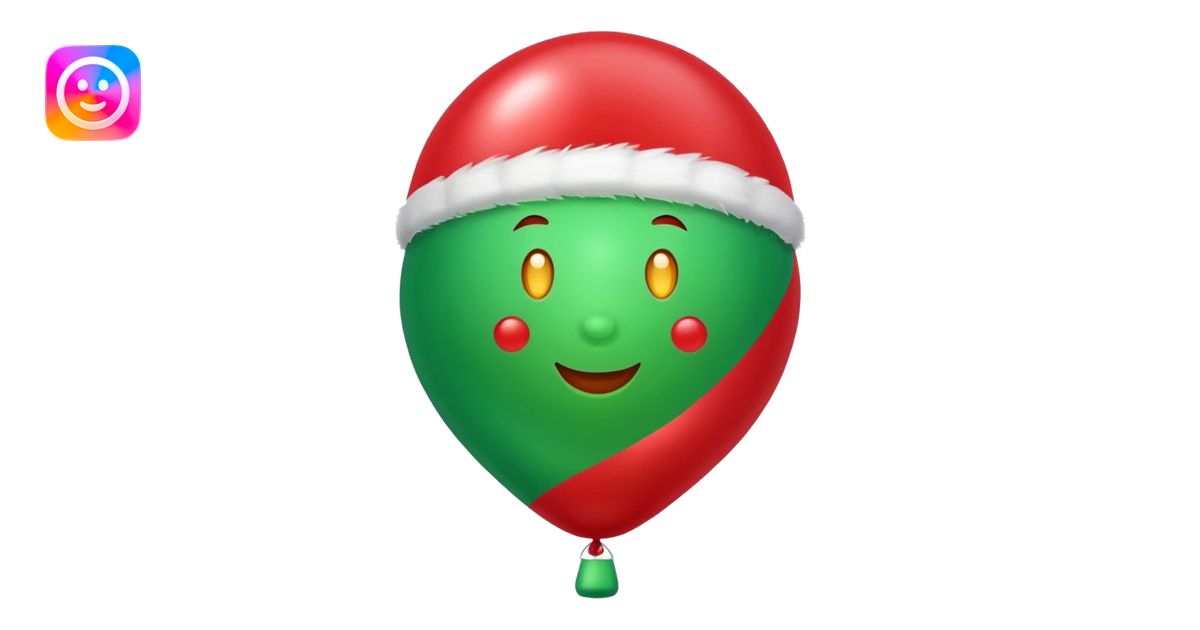 Christmas balloon emoji | AI Emoji Generator