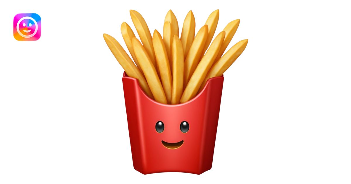 Red French fries emoji render emoji | AI Emoji Generator