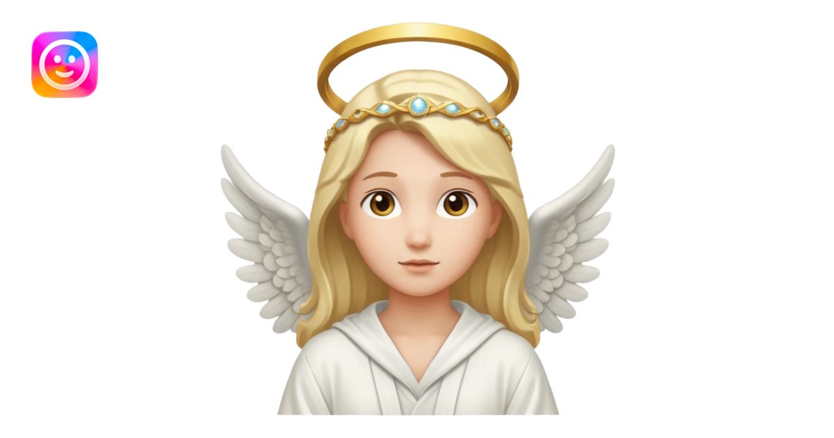 Angel with ring above head no wings emoji | AI Emoji Generator