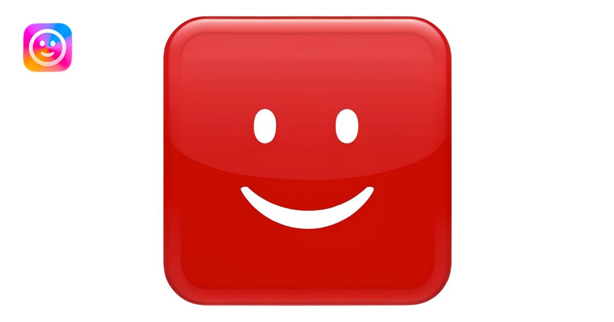 크기 80*80px의 red color rectangular emoji | AI Emoji Generator
