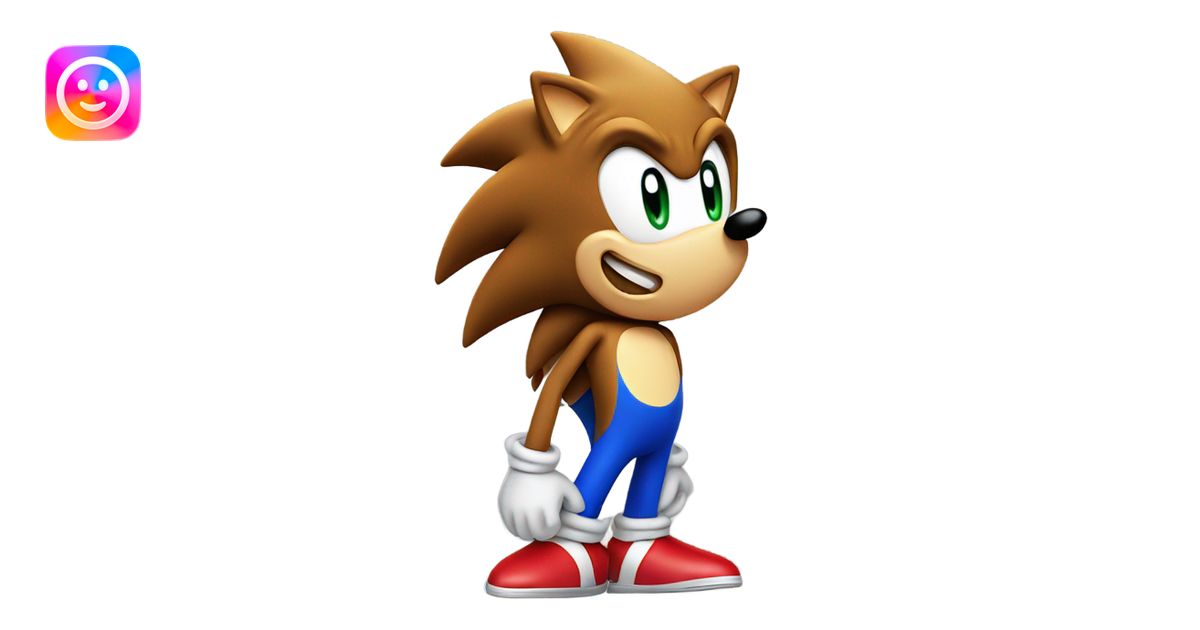 Sonic the hedgehog farting emoji | AI Emoji Generator