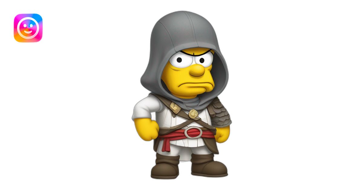 Assasin's creed homer simpson emoji | AI Emoji Generator