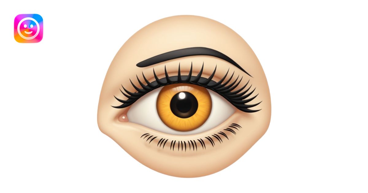 eye with long curved lashes emoji | AI Emoji Generator