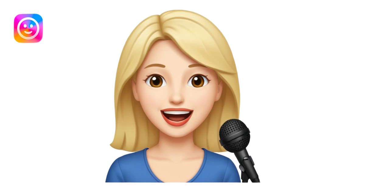 woman singing emoji | AI Emoji Generator