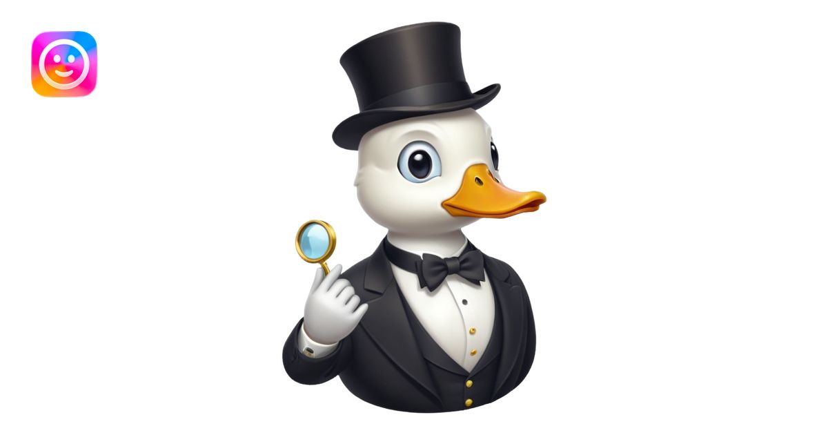 pato millonario blanco con monoculo emoji | AI Emoji Generator