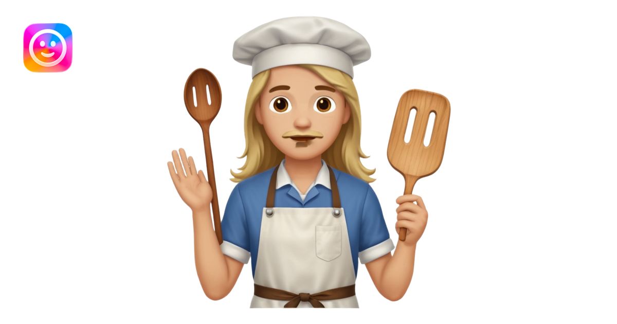 Cook longhair emoji | AI Emoji Generator