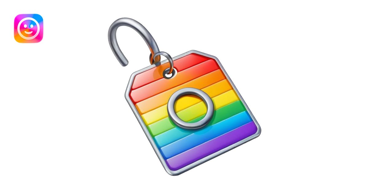 Rainbow price tag emoji | AI Emoji Generator