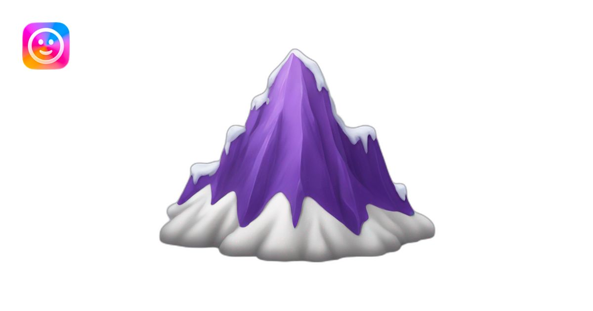 purple snow peak emoji | AI Emoji Generator