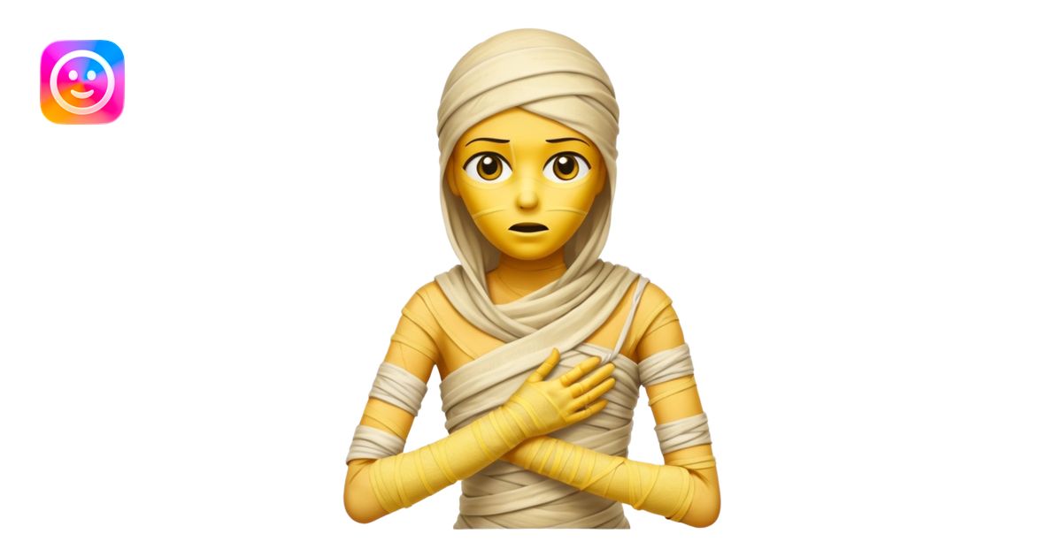 mummy Human figure wrapped in yellowed bandages, one arm stretched ...