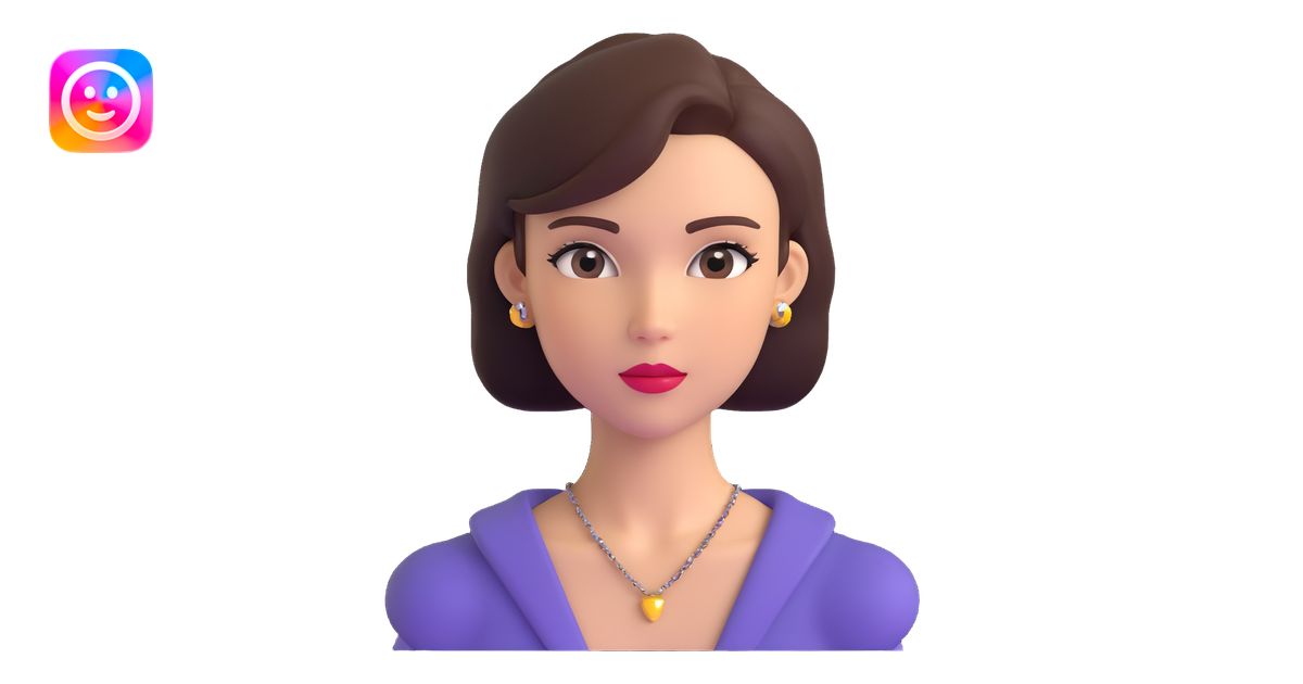 beautiful girl, glamorous look, confident expression emoji | AI Emoji ...