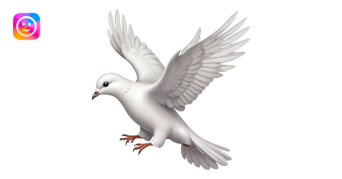 dove flying with its back facing me emoji | AI Emoji Generator