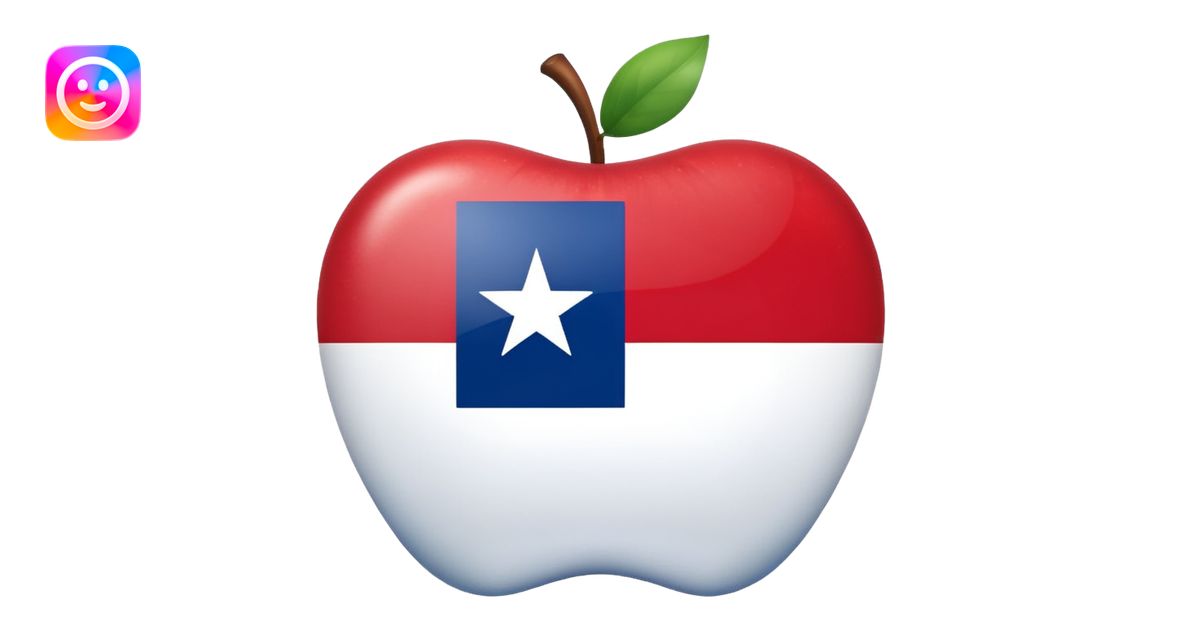 texas flag in the normal style of a apple emoji emoji | AI Emoji Generator