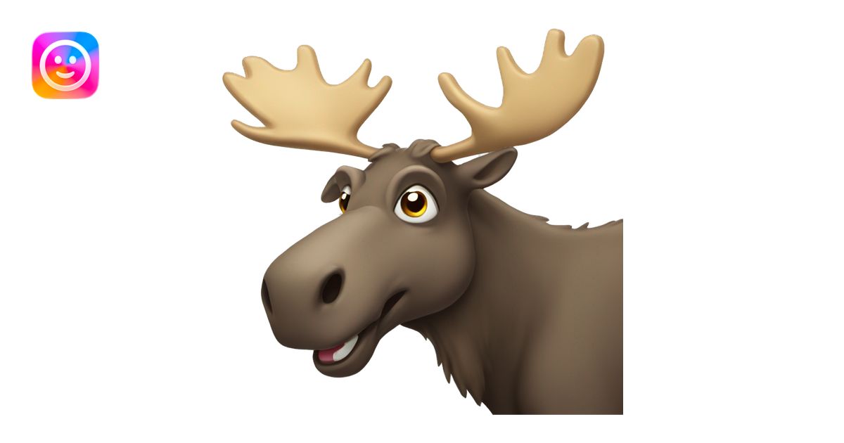 Derpy Moose emoji | AI Emoji Generator
