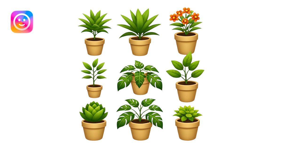 plants cultures. Transparent background emoji | AI Emoji Generator