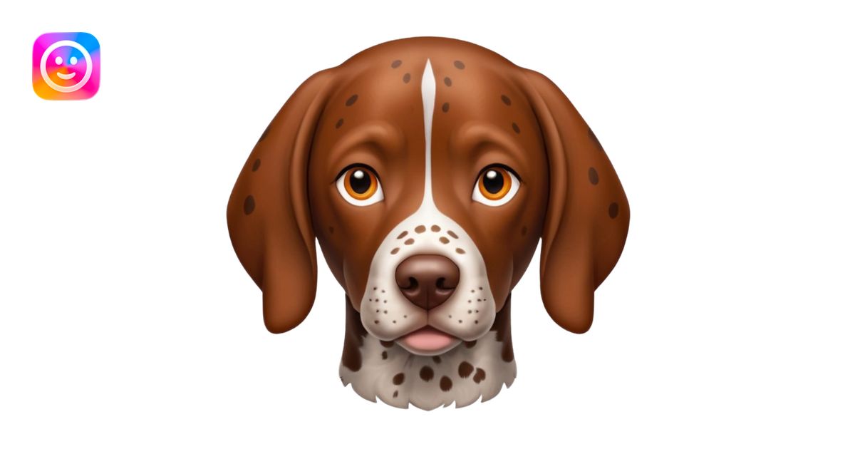 orange spotted face and back german short haired pointer emoji | AI ...