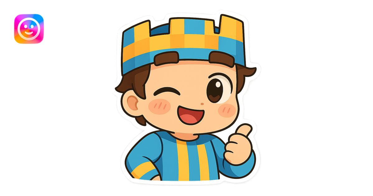 Edit the boy's face to have a flirty, winking expression, keeping the ...