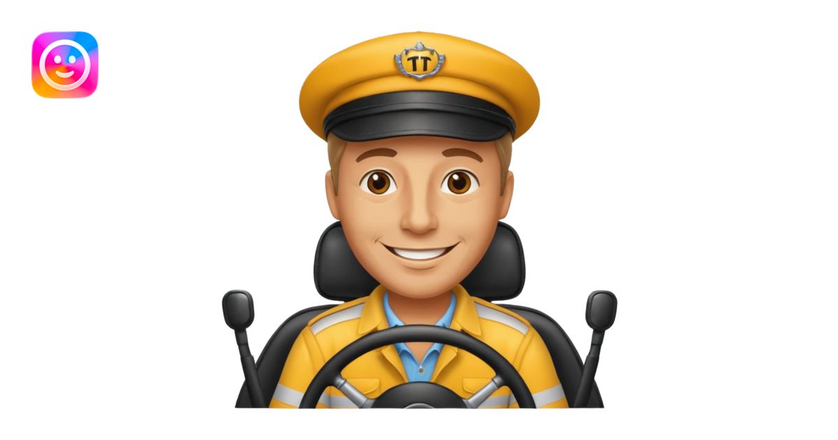 Taxi driver emoji | AI Emoji Generator