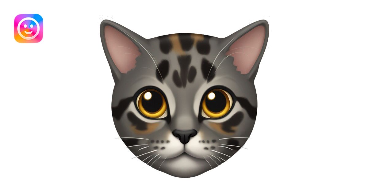 tortoiseshell grey cat emoji | AI Emoji Generator