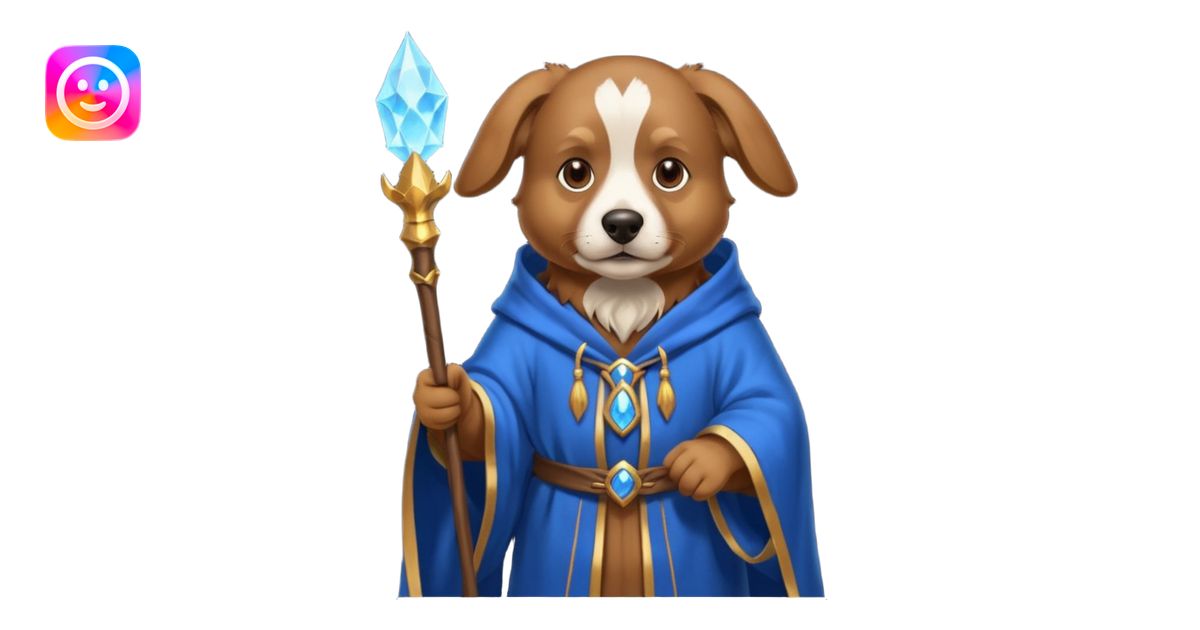 Dog wizard emoji | AI Emoji Generator