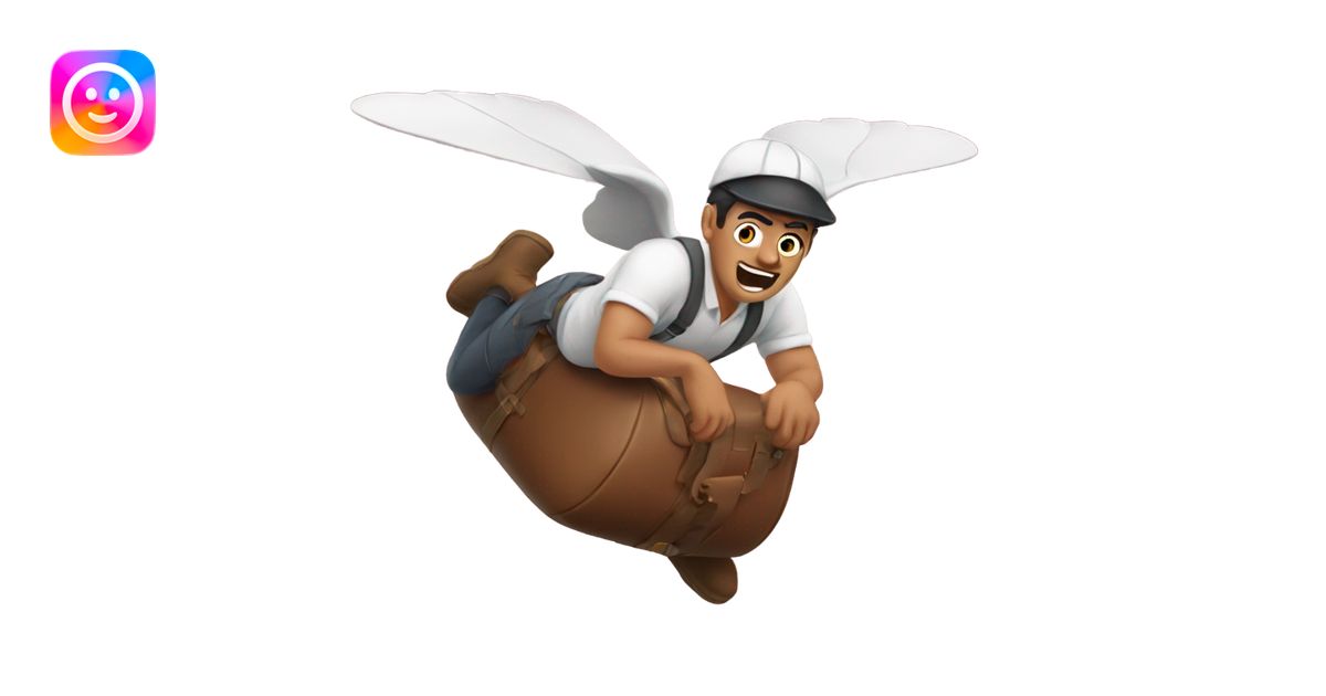 Flying bum emoji | AI Emoji Generator