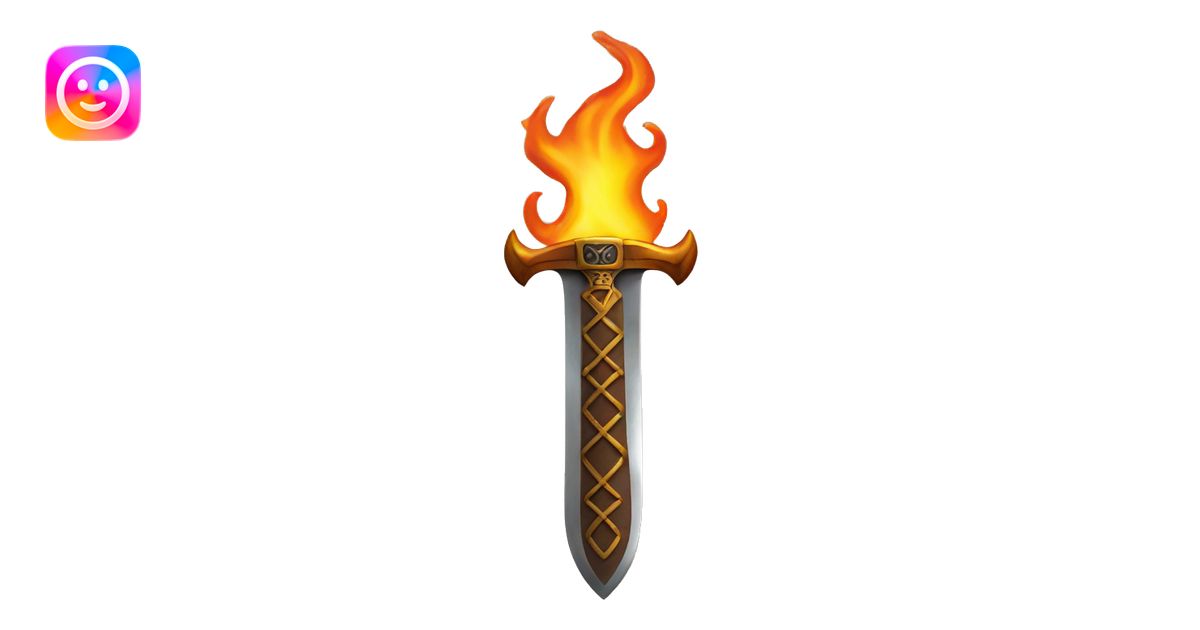 sword on fire emoji | AI Emoji Generator