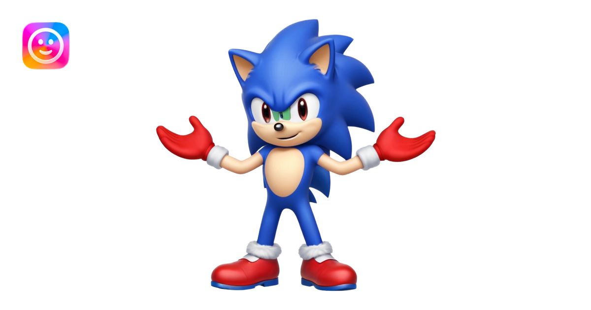 sonic the hedgehog standing straight emoji | AI Emoji Generator