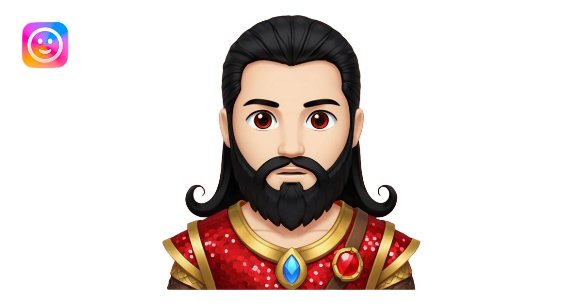 Mars, God of War from Gods and Goddesses with long black hair and beard ...