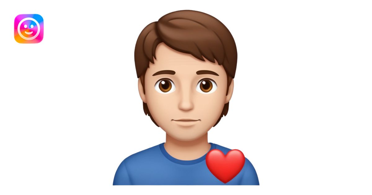 Handsome. Male. Short messy brown hair. Saying I love you emoji | AI ...