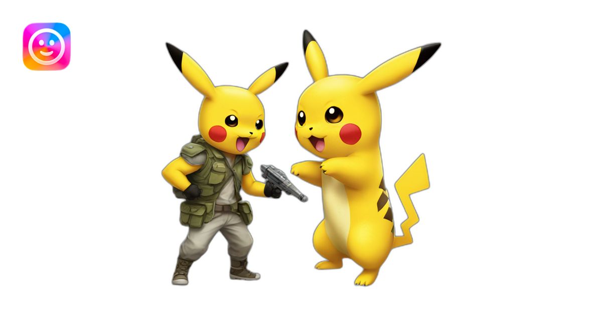 Pikachu and sharizard combat emoji | AI Emoji Generator