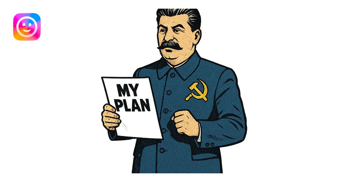 A full body image of a political leader who looks like Joseph Stalin ...