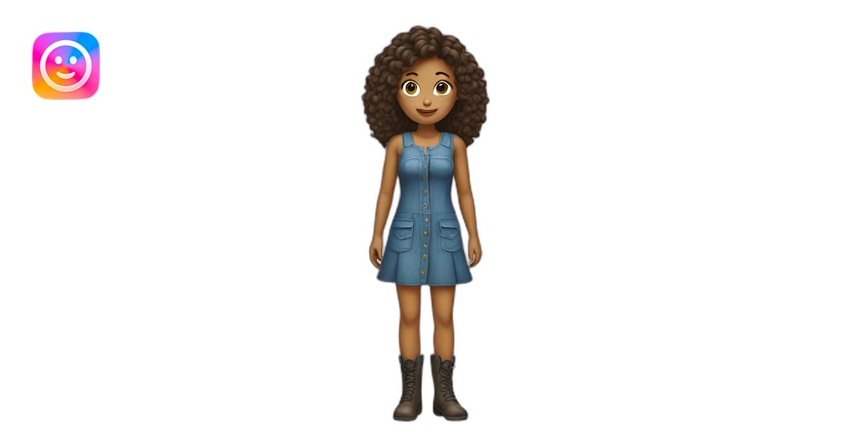 Girl with dress with boots emoji | AI Emoji Generator