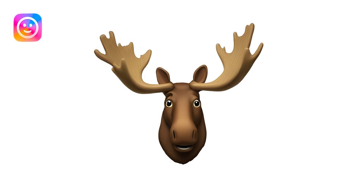 Moose head on wall emoji | AI Emoji Generator