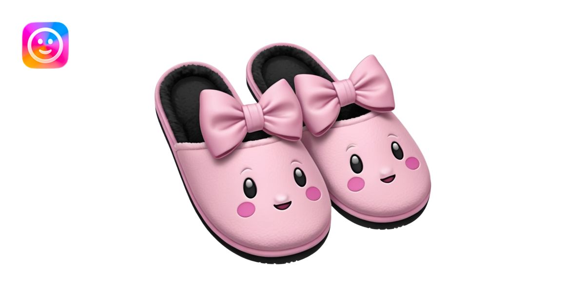 Slippers with a bow emoji | AI Emoji Generator