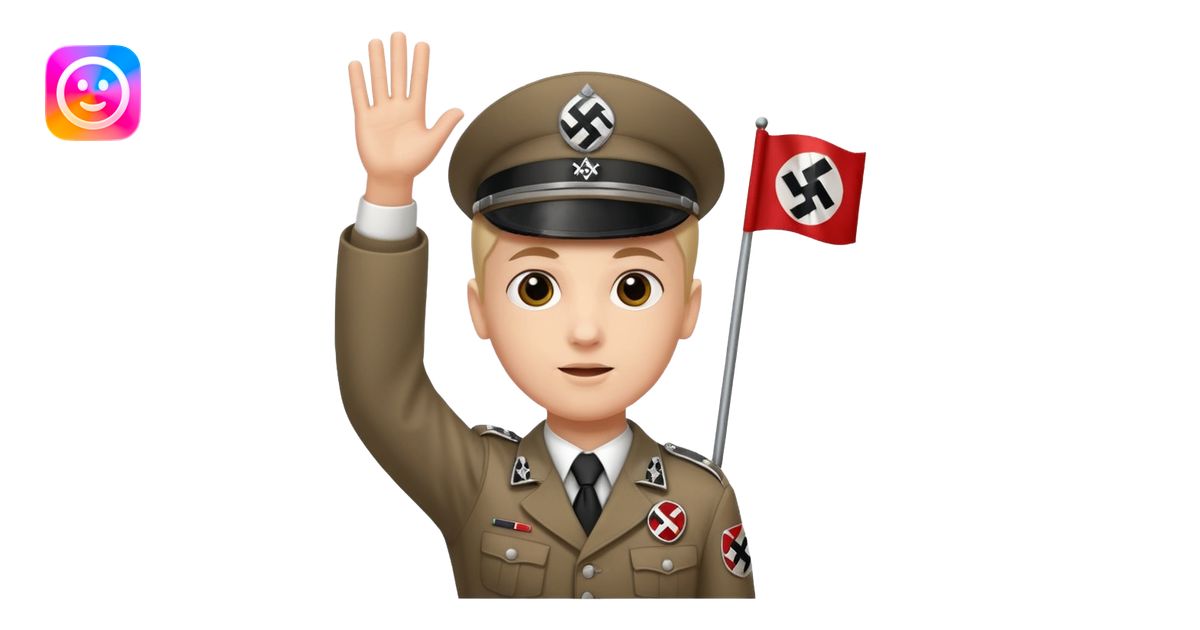 Creat emoji of nazi germany waving falg emoji | AI Emoji Generator