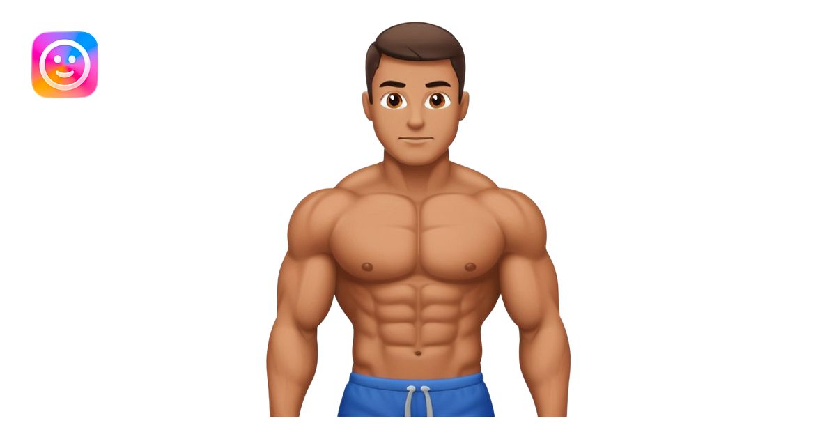 a muscle man emoji | AI Emoji Generator