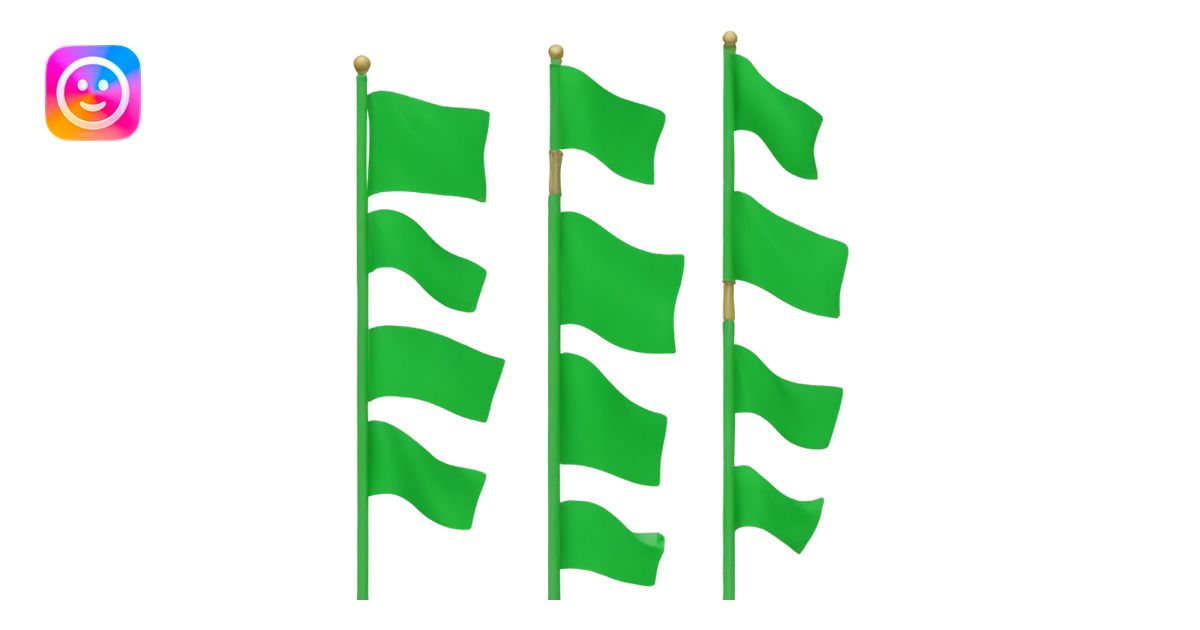 Green Flag emoji | AI Emoji Generator