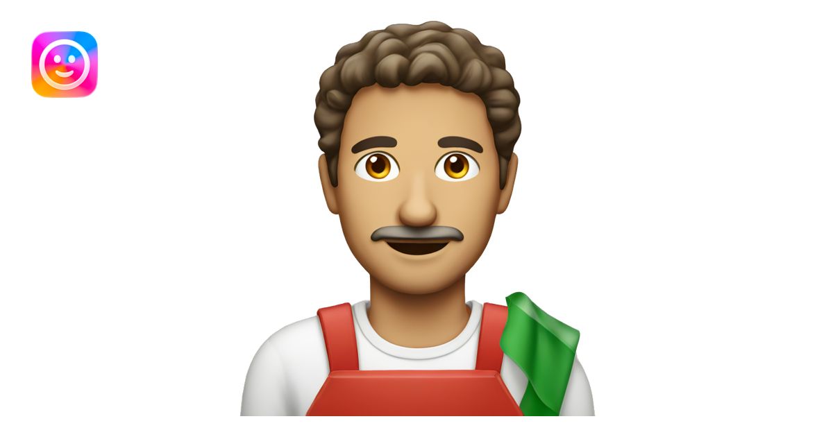 Italian man with pizza emoji | AI Emoji Generator